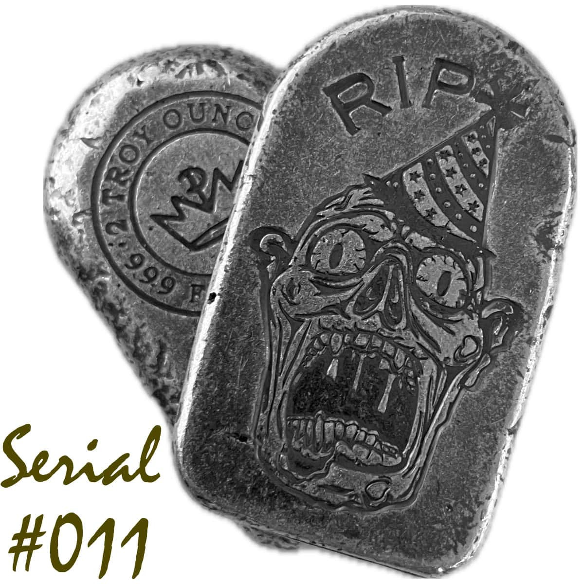 2 oz .999 Fine Silver - Limited Edition Vampire Tombstone Bar (Serial ...