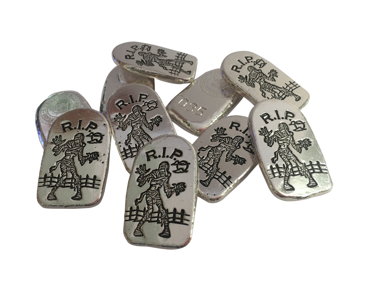 2 oz .999 Fine Silver - Limited Edition Mummy Tombstone Bar (Serial ...