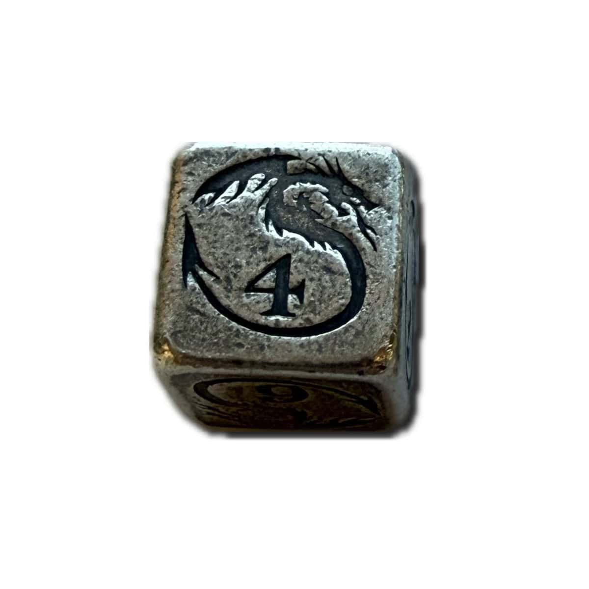 Pair of .999 Fine Silver Handcrafted Gaming Dice with Wooden Box ...