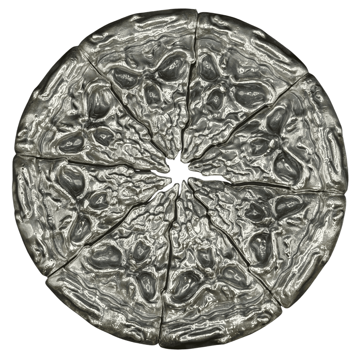 5 oz .999 Fine Silver - Reckless Metals The Devil's Pie Hand Poured ...