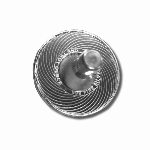 1 oz .999 Fine Silver Spinning Top Toy with Satin Pouch and Gift Tin ...