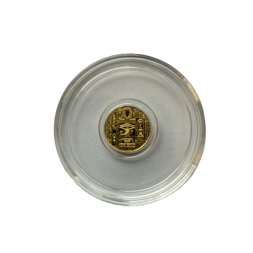 1/200 oz .9999 Fine Gold Round - Monarch - Egyptian King Tut (Sealed in ...