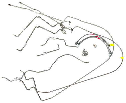 Complete Stainless Steel Pre-Bent Brake Line Kit With Stainless Hoses ...