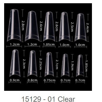 Clear Tip | Square Shape Tip size 0-9 | Pack of 10 - MAX Beauty Source