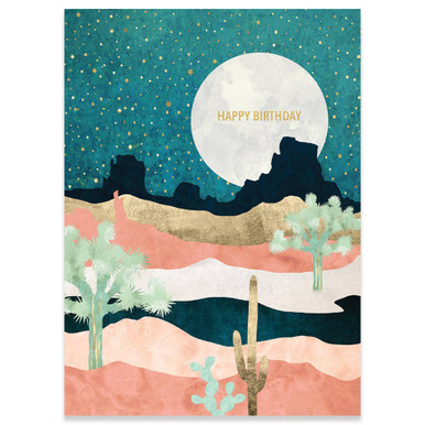 Desert Moon Vista | Birthday Greeting Card | CARTE - Calypso Cards