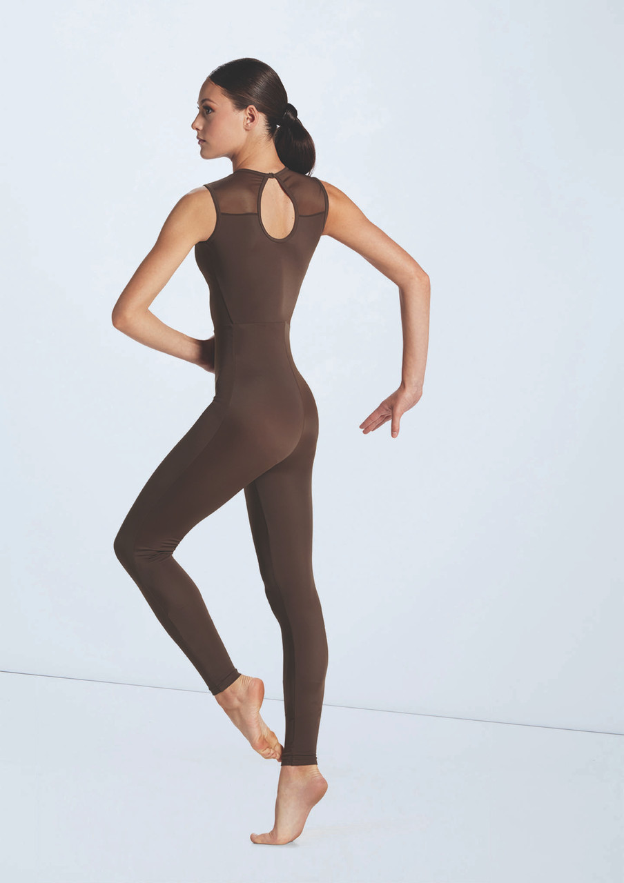 Weissman Curved Illusion Plunge Unitard Move Dance Eu