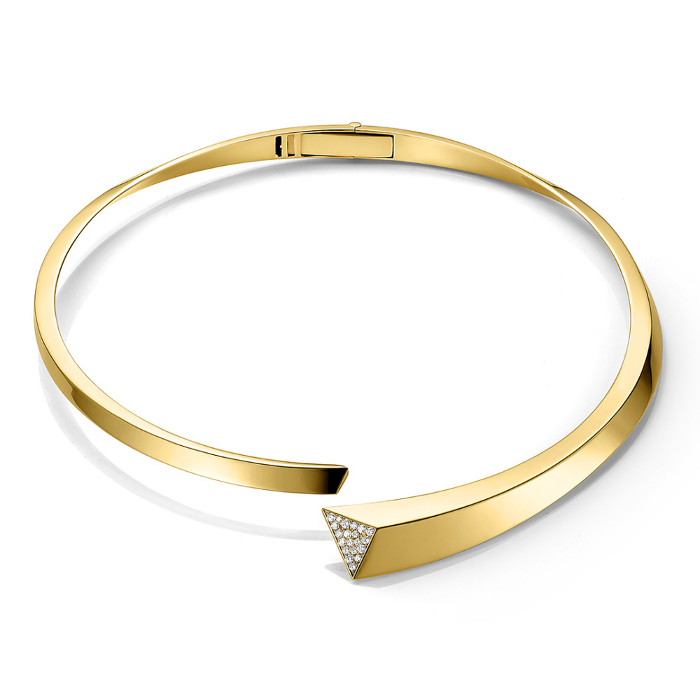 Resonance Pavé Diamond & Yellow Gold Necklace