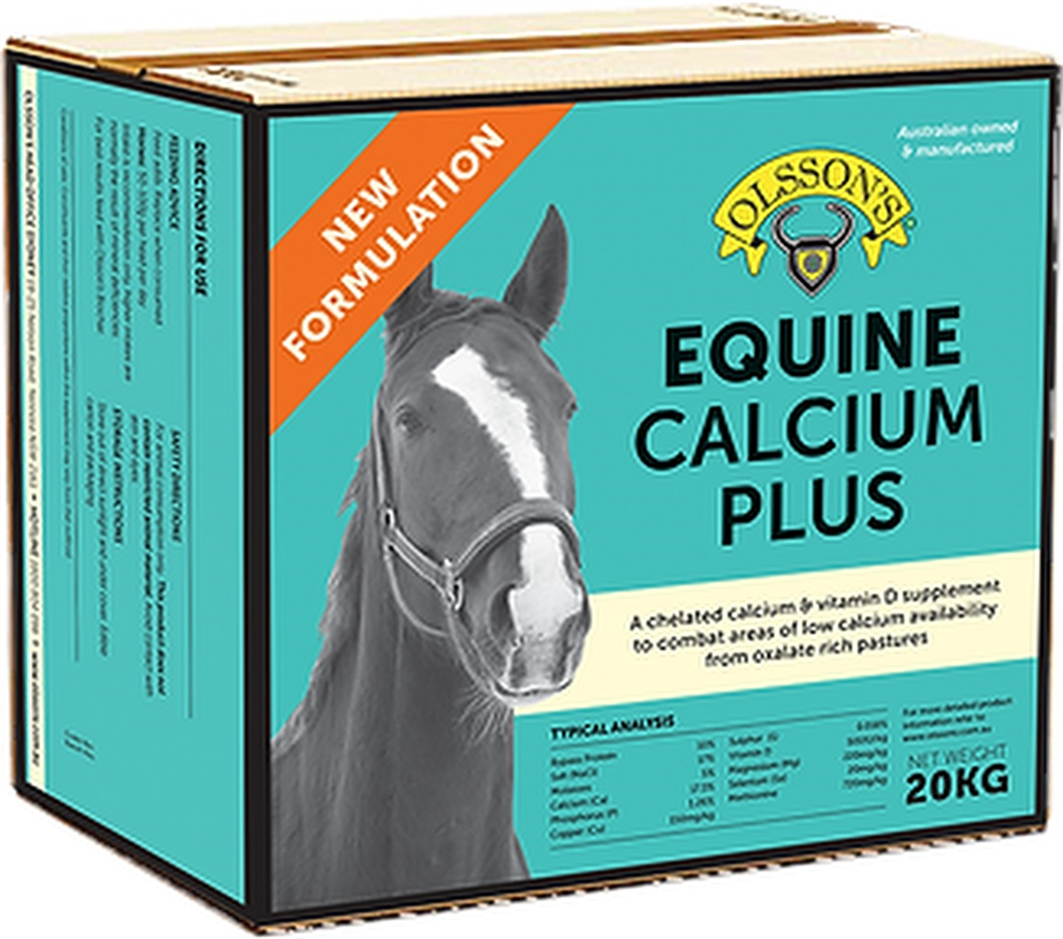 Salt Block - Equine Calcium Plus - 2kg (olssons) - CEPA Farm Supplies