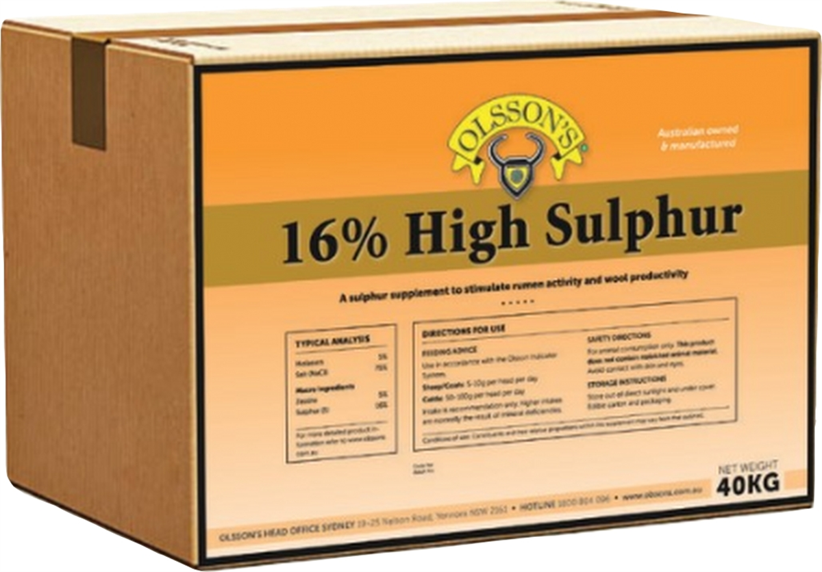 Salt Block - 16% High Sulphur - 20kg (olssons) - CEPA Farm Supplies