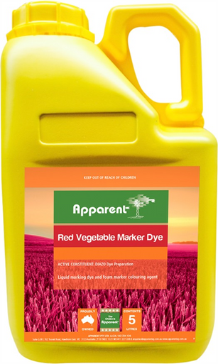 Apparent - Red Vegetable Marker Dye 5lt - CEPA Farm Supplies