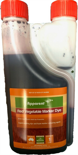 Apparent - Red Vegetable Marker Dye 1lt - CEPA Farm Supplies