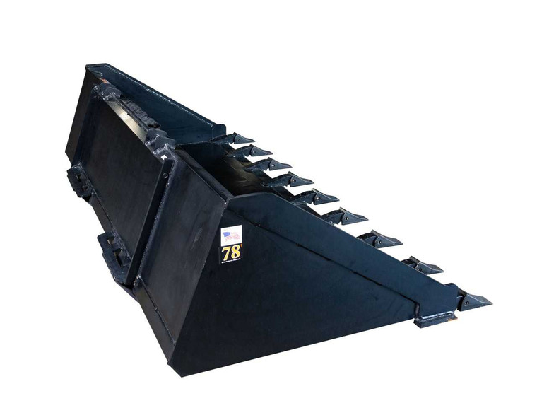 Buy 78" Heavy Duty Low Profile Smooth Bucket with Teeth | Heavy-Duty 78 ...