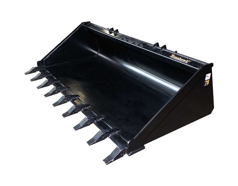 Buy 78" Heavy Duty Low Profile Smooth Bucket with Teeth | Heavy-Duty 78 ...
