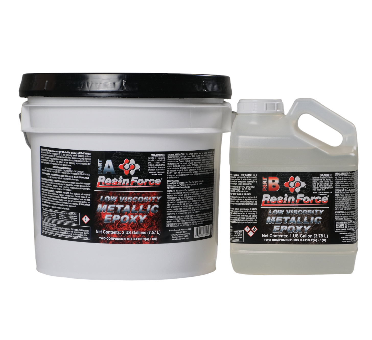 ResinForce LV Metallic Epoxy w/ UV Blocker Additives - 3 Gallon Kit ...