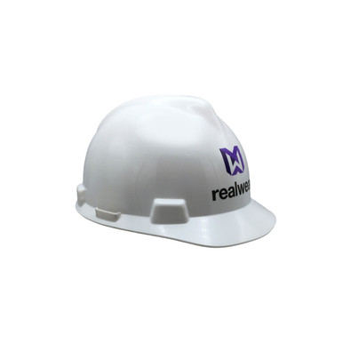 RealWear MSA V-Gard Front Brim Hard Hat with RealWear Logo