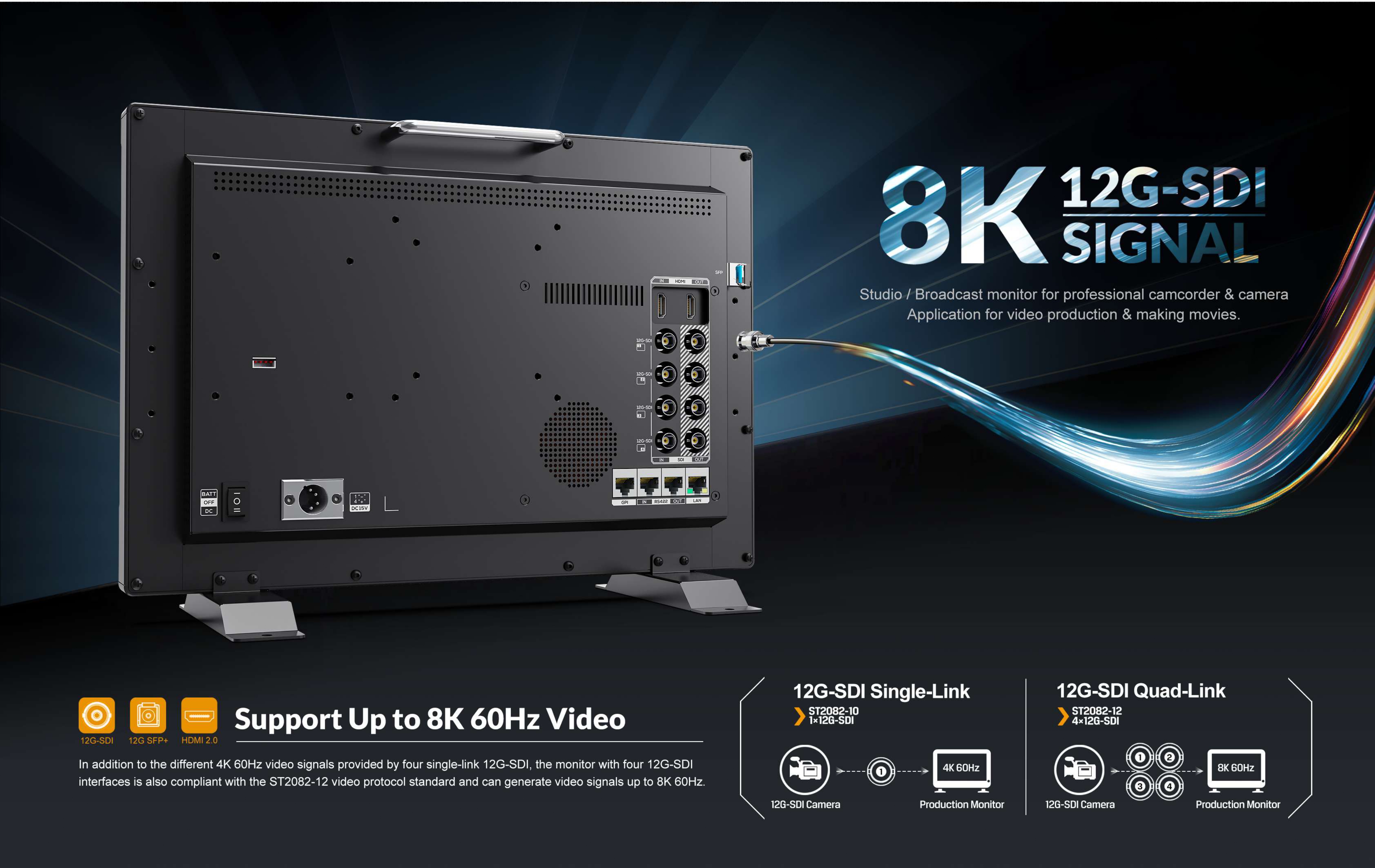 Q15-8K 8K 12G-SDI 15.6 inch broadcast production studio monitor - LILLIPUT Official Website