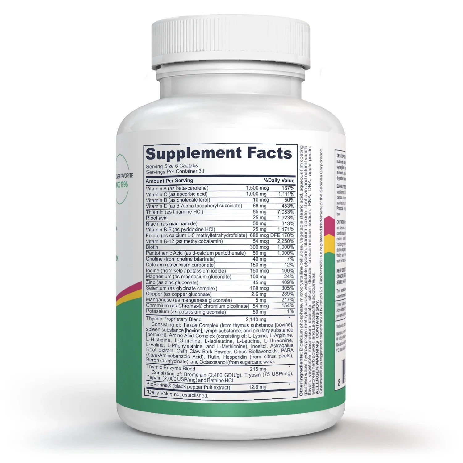 Complete Thymic Formula 120 CT | Micro Balance Health Products