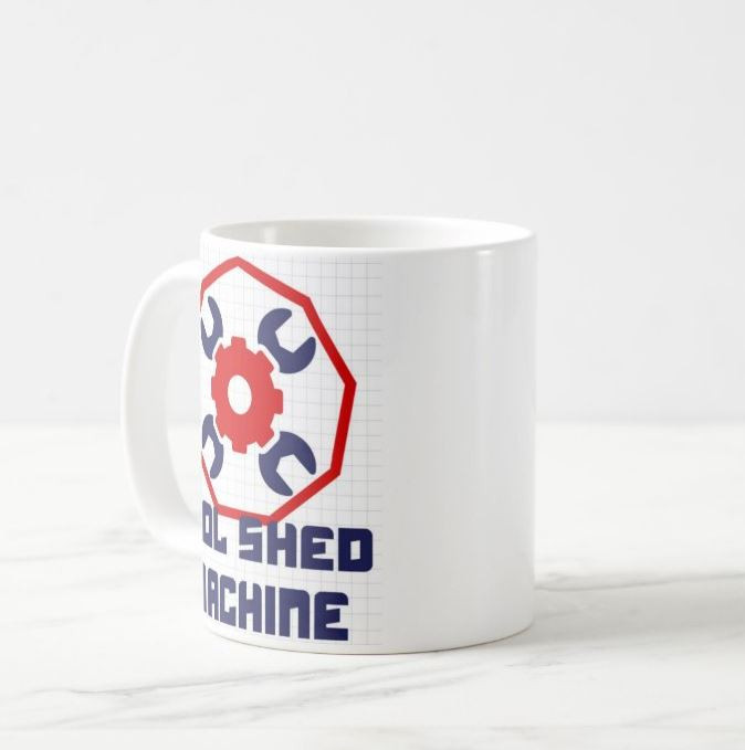 Tool Shed Machine Logo Ceramic-Coated, Dishwasher & Microwave Safe Mug