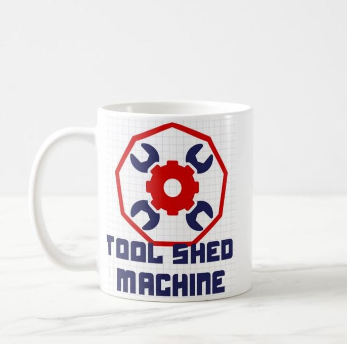 Tool Shed Machine Logo Ceramic-Coated, Dishwasher & Microwave Safe Mug