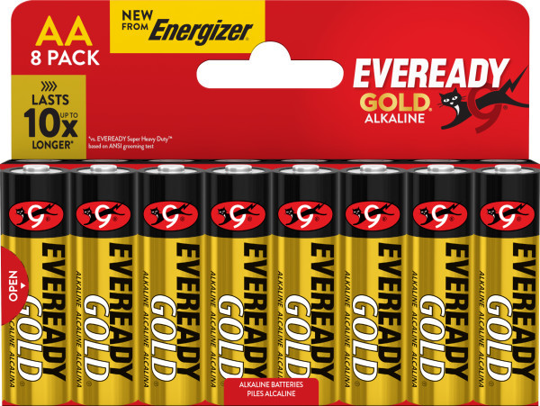 Eveready Gold AA Alkaline Batteries – 8 Pack | Reliable Power for ...