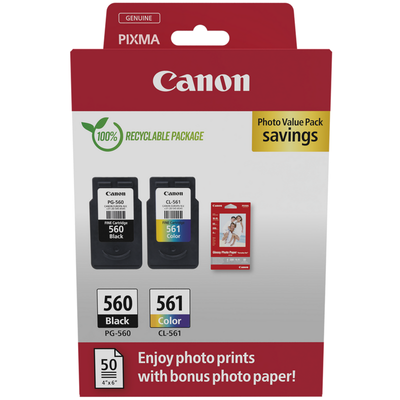 Canon PG560 Black & CL561 Colour Photo Value Pack. £40.95.