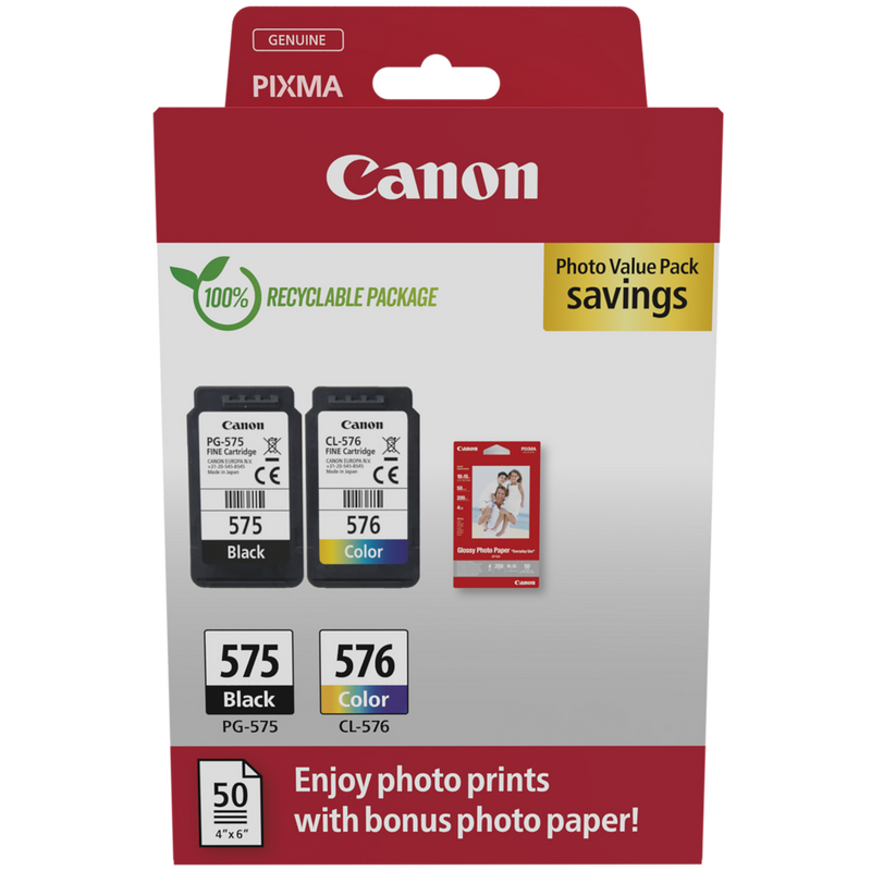 Shop for PG575 & CL576 ink cartridge replacements for Canon PIXMA ...
