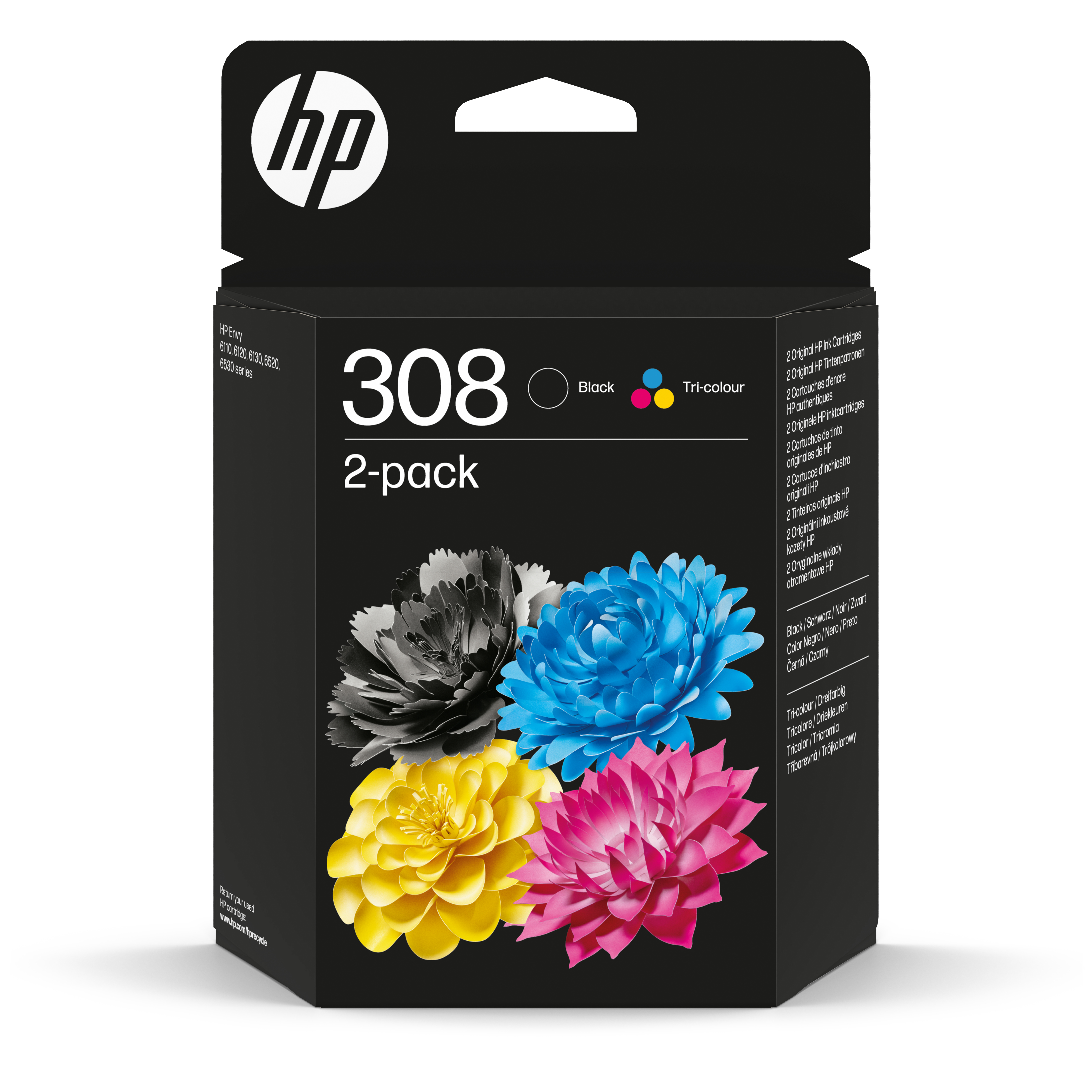 Shop for HP 308 Black & Colour Ink Cartridges With Ink Jungle - Your ...