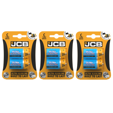 3x JCB C Size Ultra Alkaline Batteries – Pack of 2 (6 Total) | Reliable ...