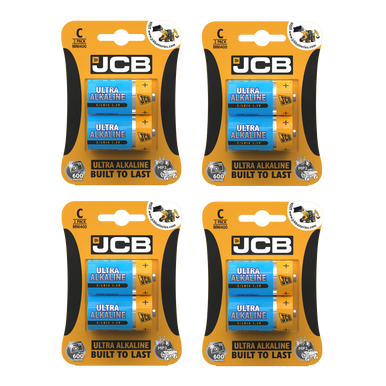 4x JCB C Size Ultra Alkaline Batteries – Pack of 2 (8 Total) | Long ...