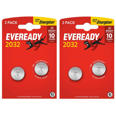Eveready CR2032 Lithium Coin Batteries – Pack of 4
