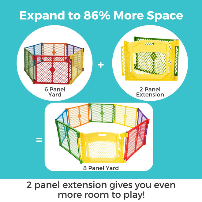 Toddleroo by North States Superyard Colorplay® Two-Panel Door Extension ...