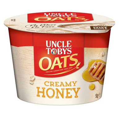 UNCLE TOBY QUICK OATS CREAMY HONEY BREAKFAST CEREAL 50GM - Officeway