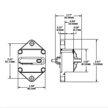 Blue Sea Panel Mount Circuit Breakers | Blue Bottle Marine