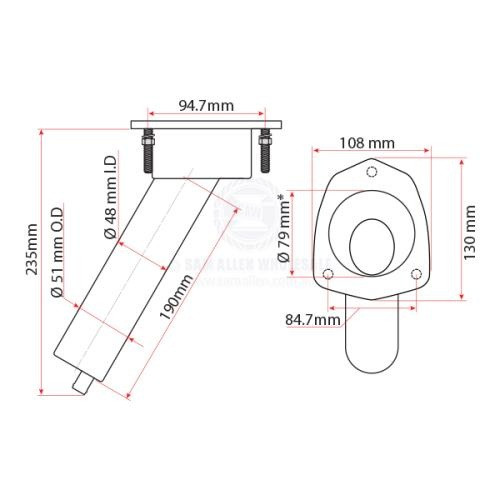 Relaxn Mako Series Rod/Cup Holder - Stainless Steel - Concealed Mount ...