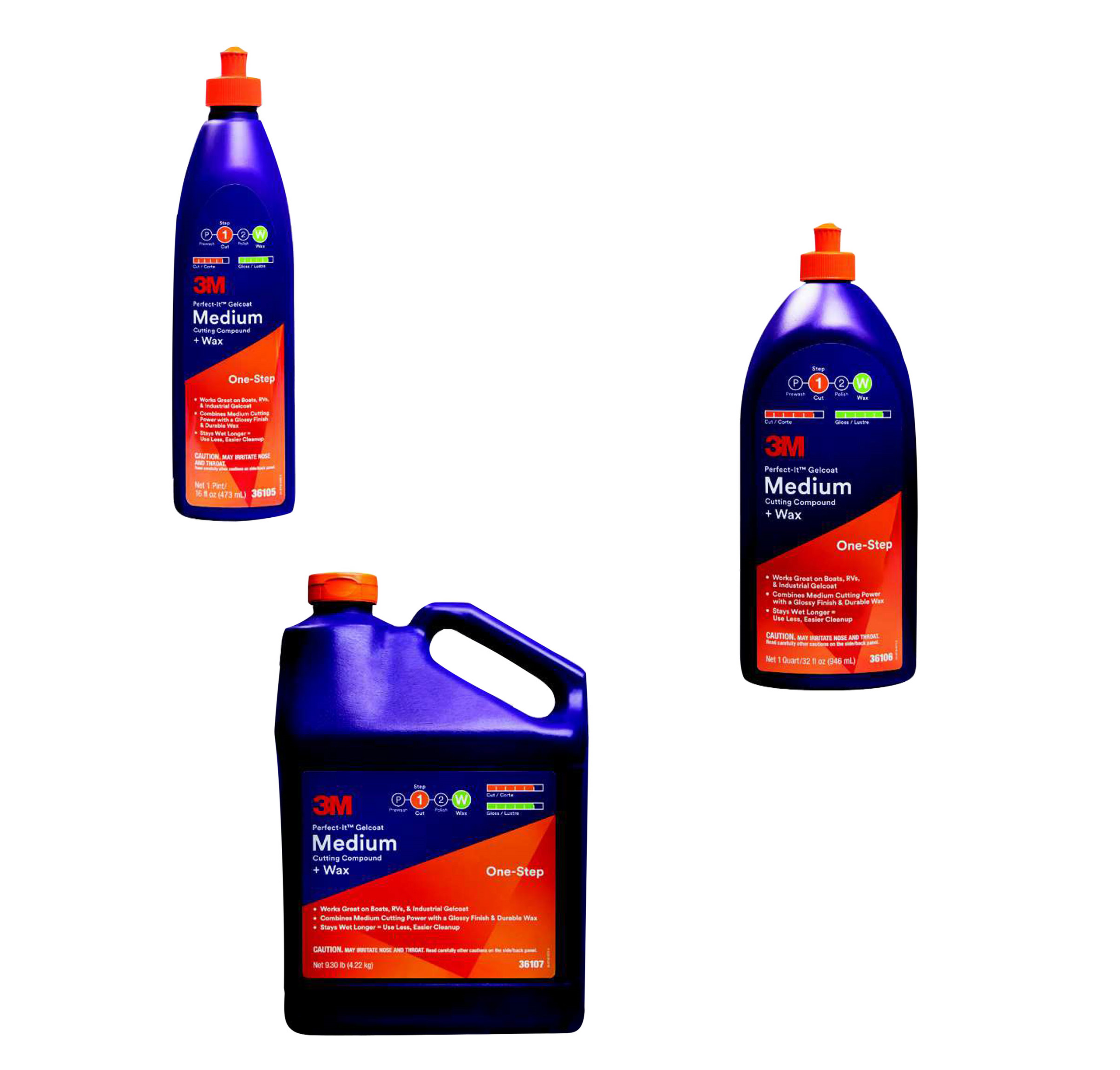 3M Perfect-It Gelcoat Medium Cutting Compound 36105 | Blue Bottle Marine