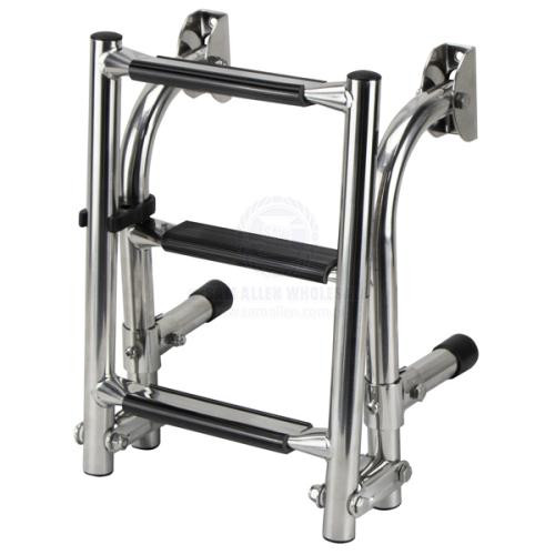 Relaxn Folding Transom Mount Ladder 3 Step | Blue Bottle Marine