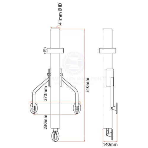 Oceanblue Outriggers - Outrigger Base Wishbone - Stainless Steel | Blue ...