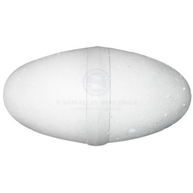 White Football-Shaped Styrene Floats | Blue Bottle Marine