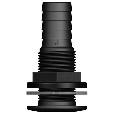 TruDesign Skin Fitting 1" BSP 25mm Black Tail | Blue Bottle Marine