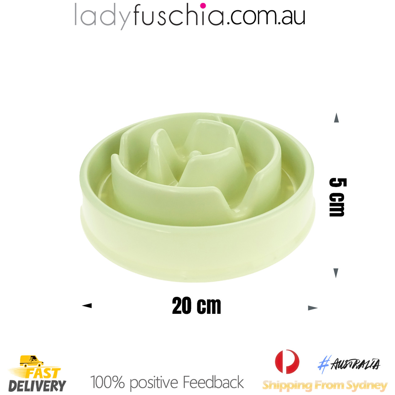 Happy Hunting Healthy Slow Feed Dog/Cat Bowl - Maze Design Green ...