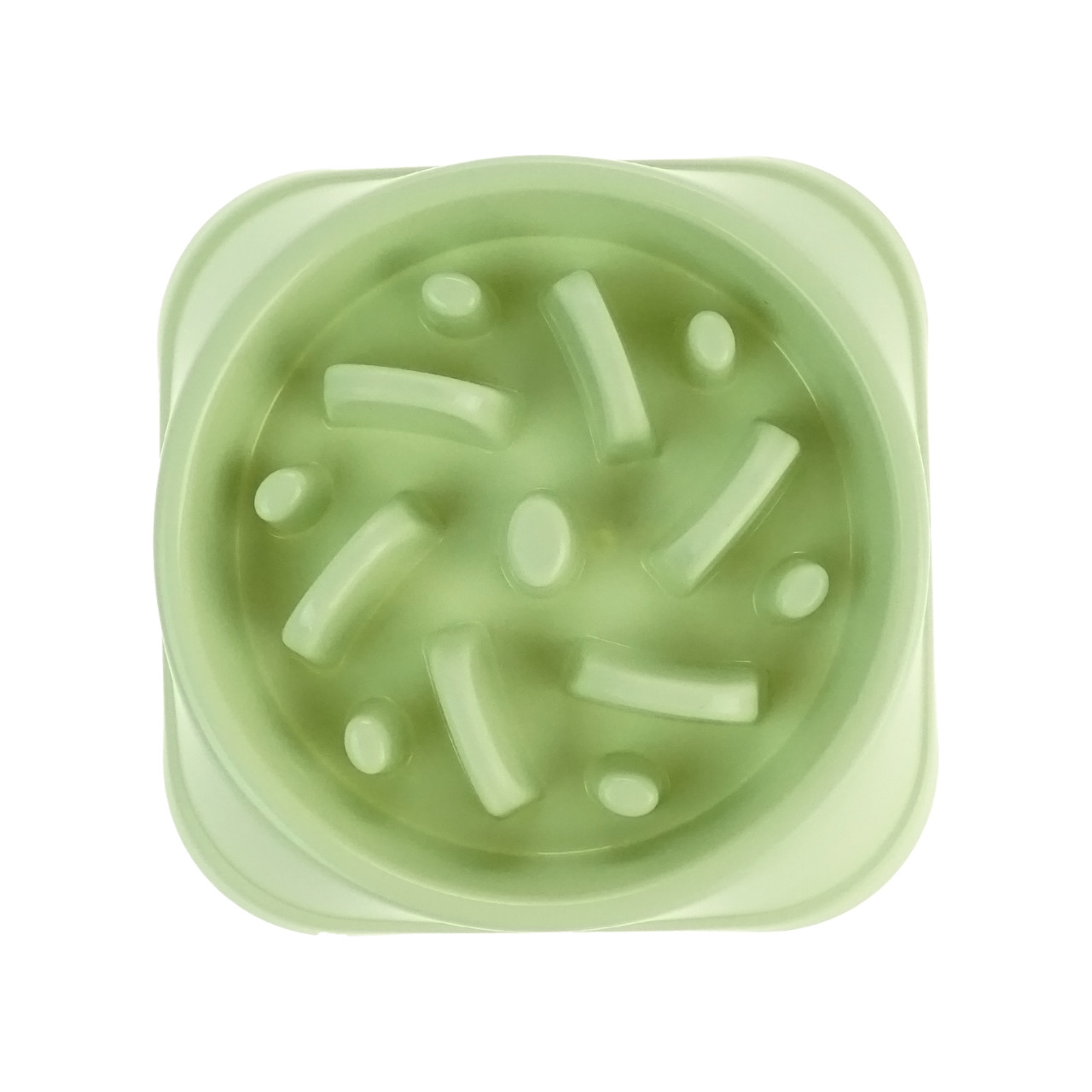 Happy Hunting Healthy Slow Feed Dog/Cat Bowl - Maze Design Green ...