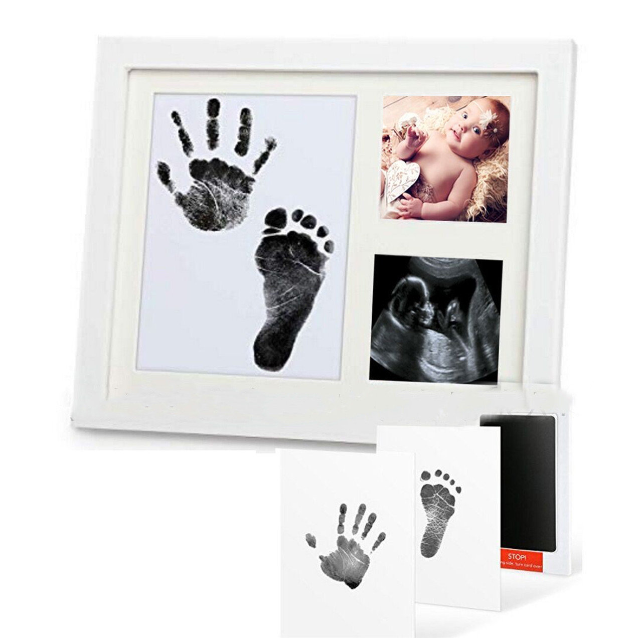 4Pack Newborn Footprint Handprint-Pink - ladyfuschia