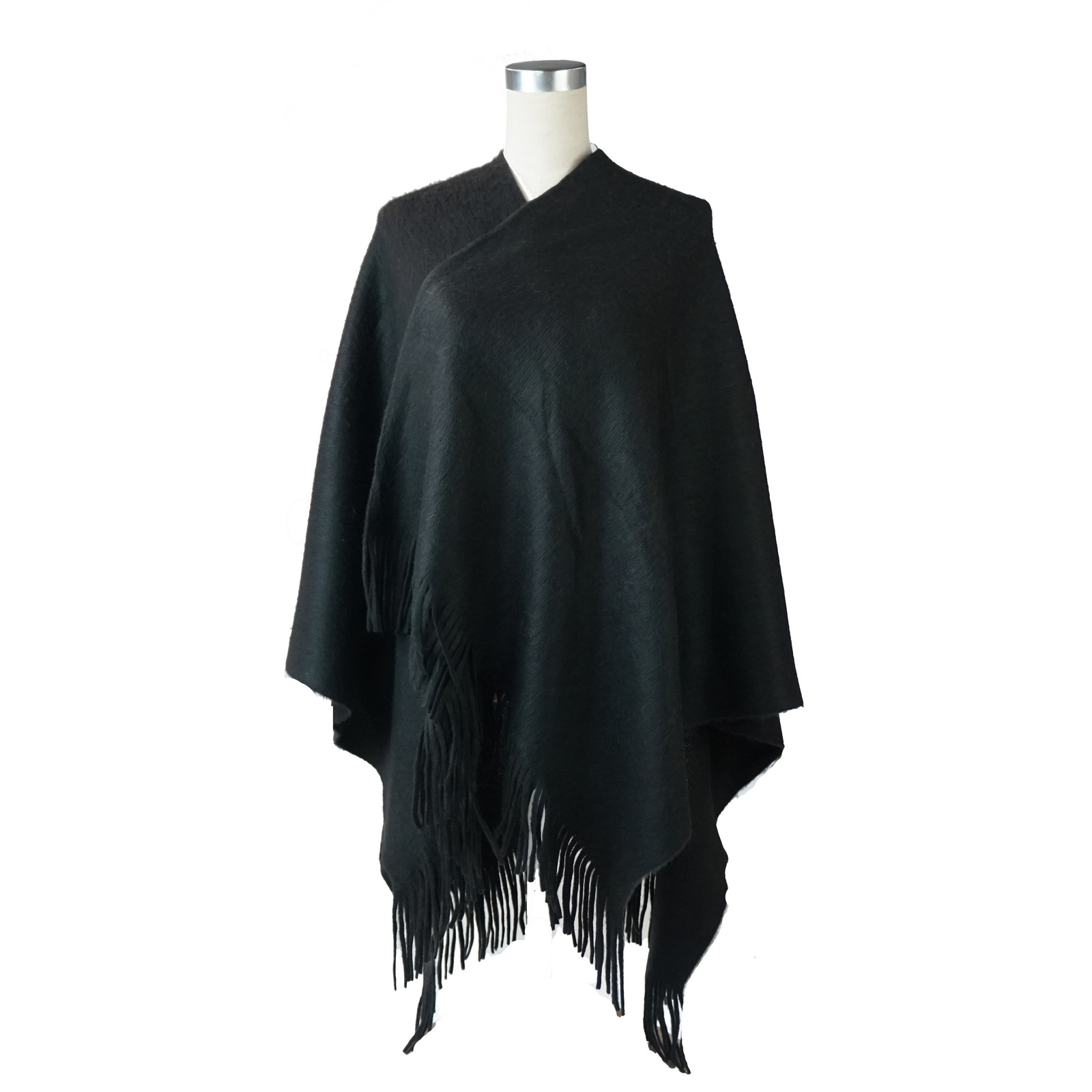 Black Open Front Cape SP1138 BLACK - ladyfuschia