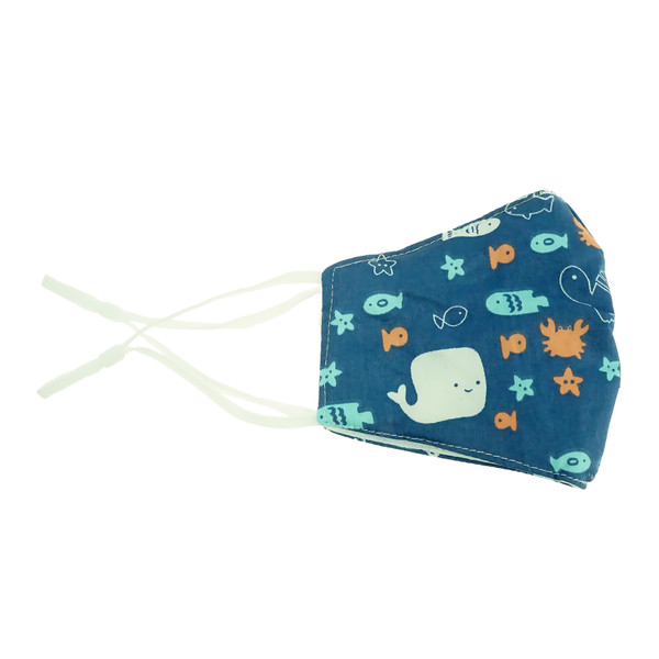 Kids Toddler Face Masks -Whale - ladyfuschia