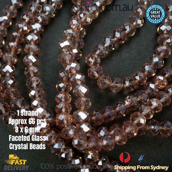 1 Strand 8mm Rosaline Rondelle FC Glass Crystal Beads Multiple Colour ...