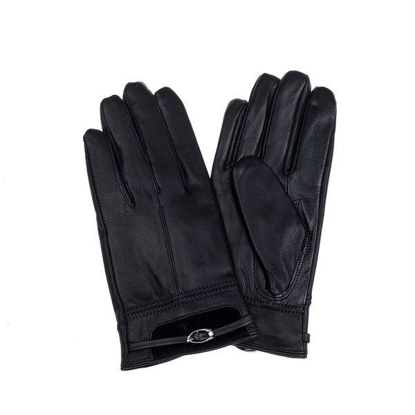 BLACK Lady's Leather Gloves GL1070 - ladyfuschia