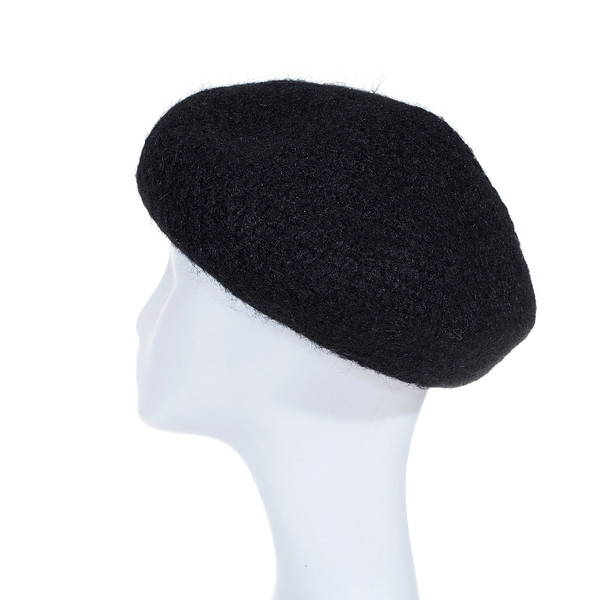 BLACK Adult Beret Hat HATM507-1 - ladyfuschia