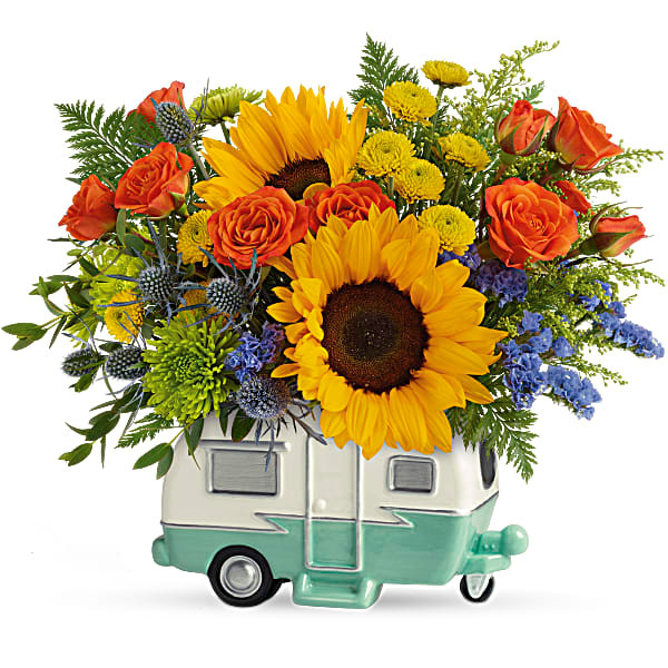 Retro Road Tripper Bouquet - Flower Den Florist | Northern Virginia