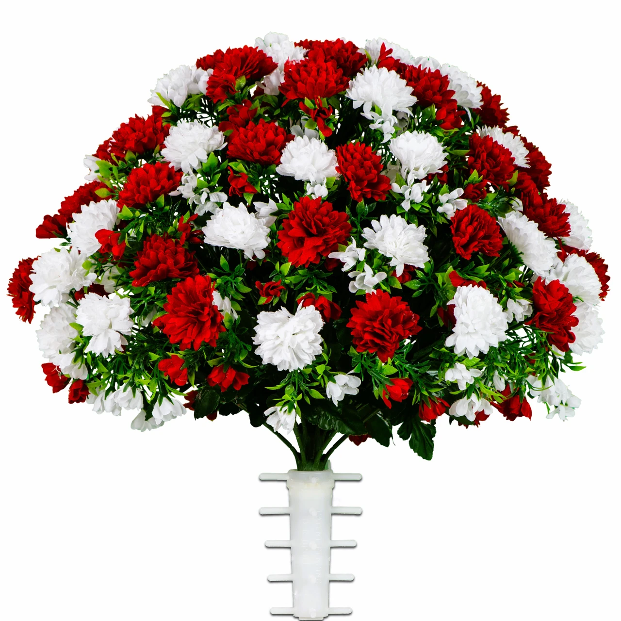 Red and White Mums (MD) - Flower Den Florist | Northern Virginia