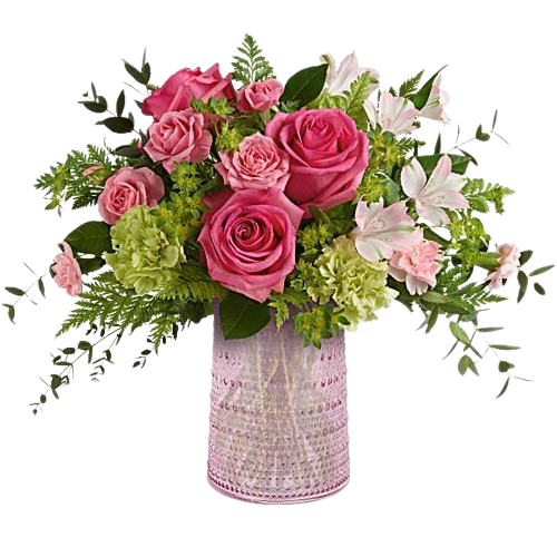Sparkling Joy Bouquet with Keepsake Carafe | Flower Den Florist Delivery